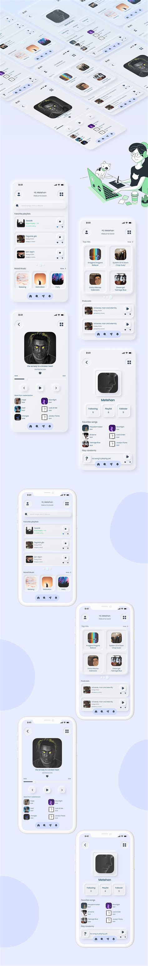 Soft UI Music App Design On Behance