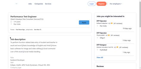 a job seeking website built with react js