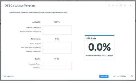 Ai Powered Oee Calculator Six Sigma Software Online Tools