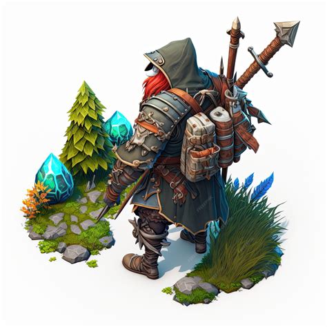 Premium Photo Rpg Ranger Isometric Rpg Item Object For Rpg Game