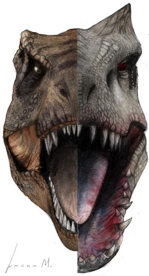 T Rex Vs Dragon Tyrannosaurus Rex Vs Allosaurus Drawing Indominus