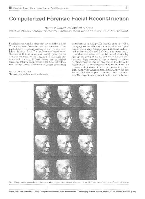 Pdf Computerized Forensic Facial Reconstruction