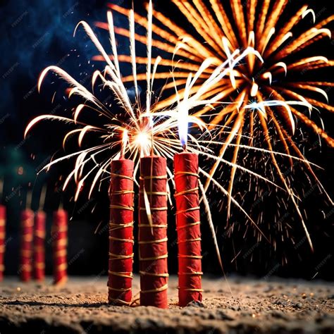 Traditional Chinese Firecrackers Explosive Decorations To Celebrate Festive New Year Premium