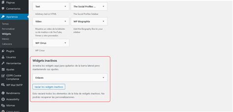 Configuración de Widgets Portal UPM Blogs