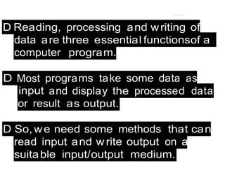 Input Output Function In C By Sulav Acharya Ppt