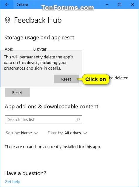 Reset App In Windows Tutorials
