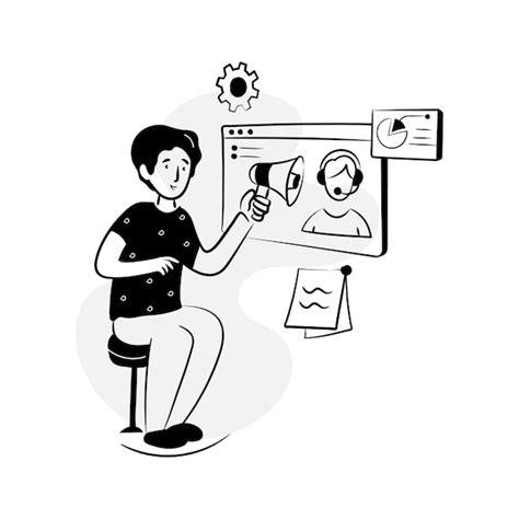 Premium Vector Online Data Hand Drawn Illustration Of Website Analytics