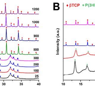 The High Temperature X Ray Diffraction HT XRD patterns of A Ag βTCP Download Scientific