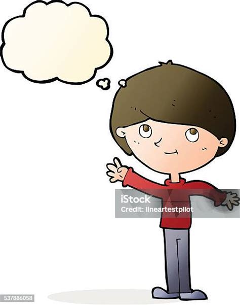 말풍선이 있는 즐거운 소년 만화 캐릭터 그리기에 대한 스톡 벡터 아트 및 기타 이미지 그리기 낙서 드로잉 남자 Istock