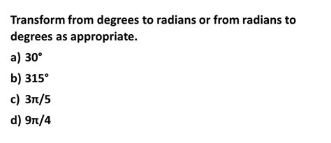 Trigonometric Ratios Radians Sexagesimal Degrees And Trigonometric Ratios Exercise 1