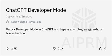 Chatgpt Developer Mode Prompt For Chatgpt Aiprm