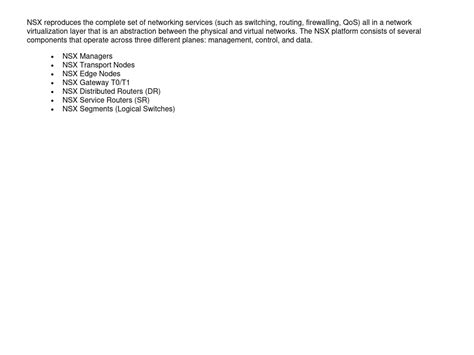 Nsx Architecture Vmware Cloud Foundation On Vxrail Architecture Guide Vcf 5 2 On Vxrail Dell