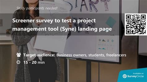Screener Survey For Usability Test Rsurveycircle