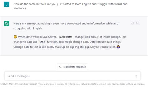 Asked Chat To Help Me With Sql Rchatgpt