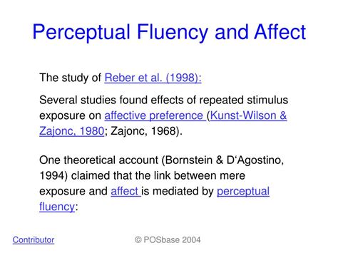 Ppt Perceptual Fluency And Affect Powerpoint Presentation Free Download Id 266572