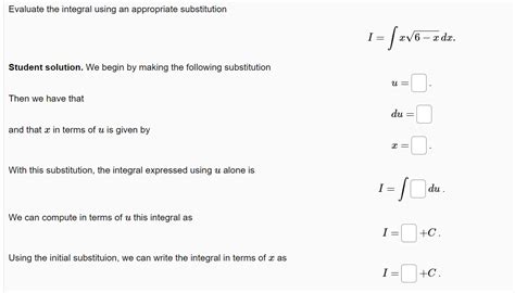 Solved Evaluate The Integral Using An Appropriate Chegg Com