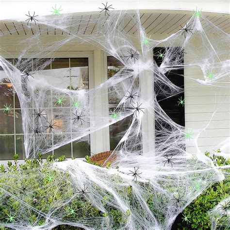 Buy 90shine 1400 Sqft Fake Spider Web Cobweb Halloween Party Outdoor Decorations Supplies With