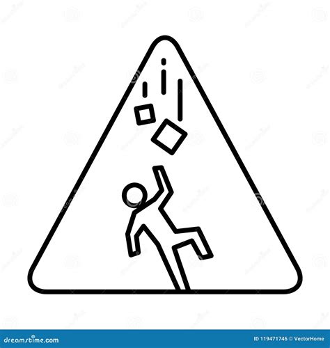 Falling Objects Icon Vector Illustration Stock Vector Illustration