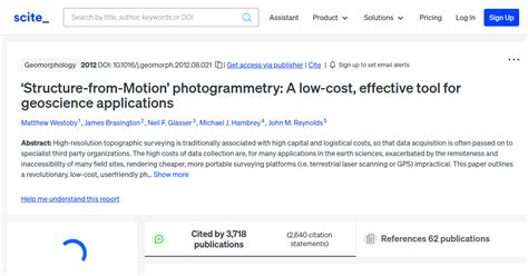 ‘structure From Motion Photogrammetry A Low Cost Effective Tool For Geoscience Applications