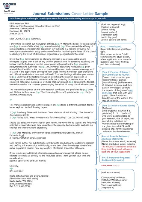 Journal Submission Cover Letter Writing A Cover Letter For Q1 Journal
