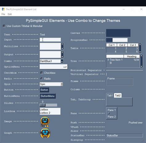 Demo Screenshots Pysimplegui Documentation