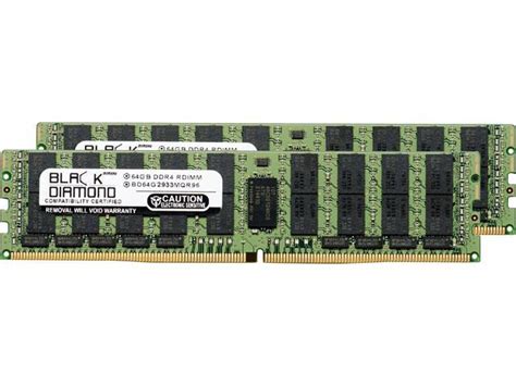 Black Diamond Memory 128GB 2 X 64GB ECC Registered DDR4 2933 PC4 23400 Server Memory Model
