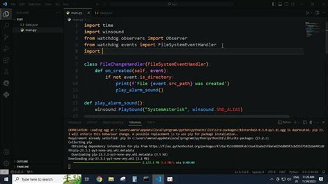 Python Script That Triggers An Alarm When A File Is Pasted Or Created