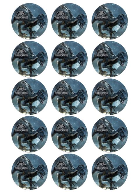 Jurassic Park World Edible Cupcake Cookie Toppers Itty Bitty Cake