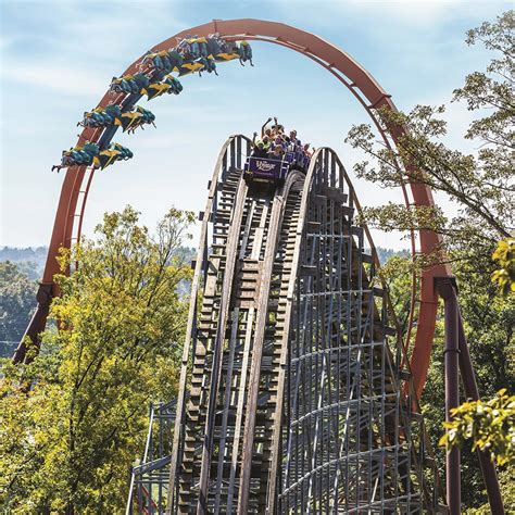 The Voyage Wooden Roller Coaster Holiday World Theme Park And Splashin