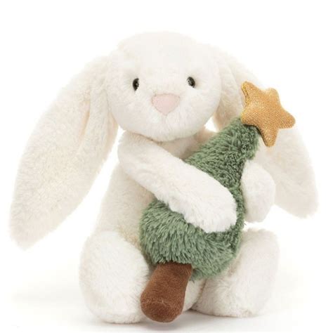 Jellycat Toys Jellycat Bashful Bunny With Christmas Tree Soft And