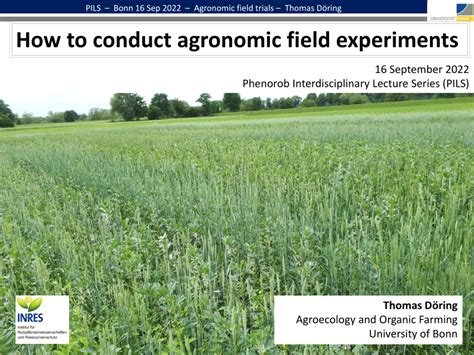 Pdf How To Conduct Agronomic Field Experiments