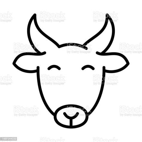 암소 암소 얼굴 아이콘 로고 디자인 벡터 템플릿 그림 기호 및 기호 픽셀 완벽 0명에 대한 스톡 벡터 아트 및 기타 이미지 0명 검은색 고기 Istock