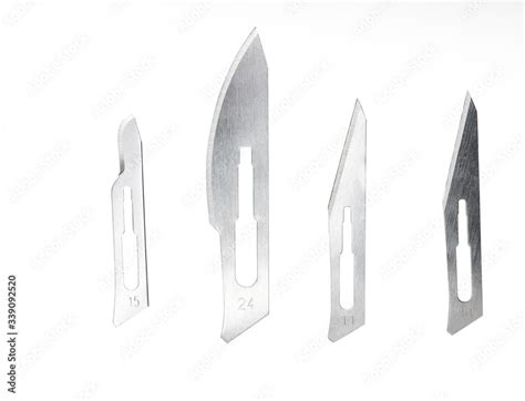 Types Of Surgical Scalpel Blades Stock Photo Adobe Stock
