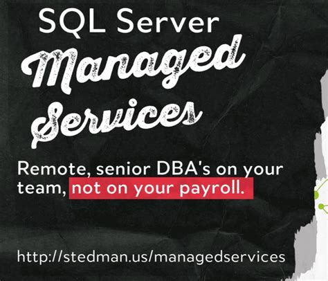 Boost Sql Server Health With Stedman Managed Services
