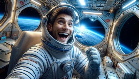 Premium Photo Happy Astronaut Sitting Inside A Spaceship Successful Rocket Launch Sending