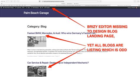 Blog Page Not Displaying Brizy Editor Brizy Help Center