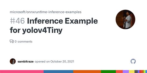 Inference Example For Yolov4tiny · Issue 46 · Microsoftonnxruntime Inference Examples · Github