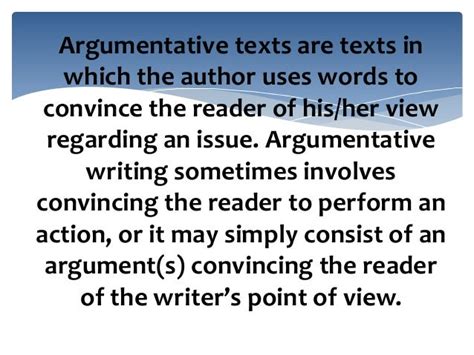 Informative Vs Argumentative