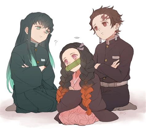 Kamado Nezuko Kamado Tanjirou And Tokitou Muichirou Kimetsu No Yaiba