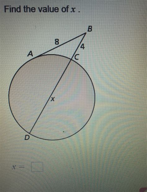 Solved Find the value of x В A X D Chegg com