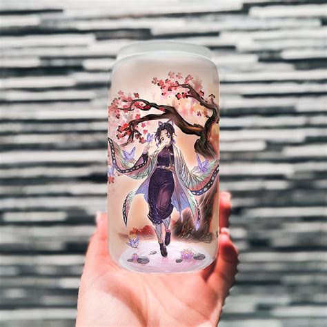 Shinobu Demon Slayer Cherry Blossom Glass Can Nearkii