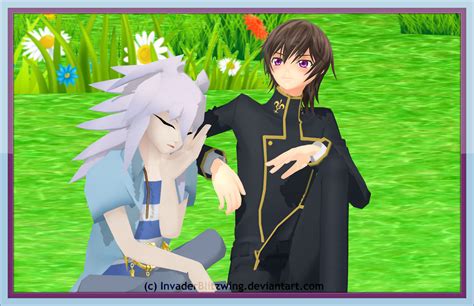 Mmd Yu Gi Ohcode Geass Sitting Together By Invaderblitzwing On Deviantart