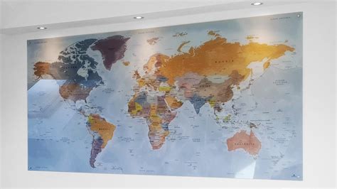 Carte Monde Mappemonde Planisphère Achat Original Map