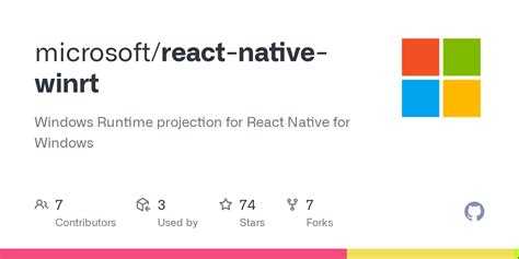 Github Microsoftreact Native Winrt Windows Runtime Projection For