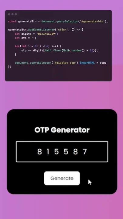 Otp Genreator Webdesign Html Programming Webdevelopment Css Webprogramming Viral