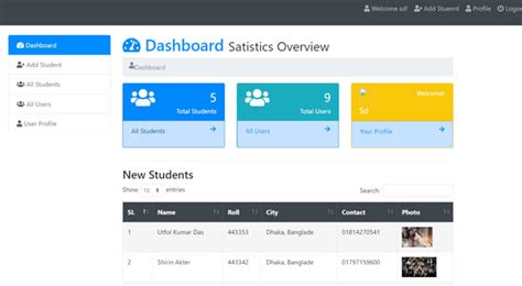 Mini Student Enrollment In Php Free With Source Code Freeproject24