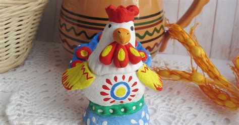 Солнечный день...: Дымковская игрушка Петушок. Мастер-класс, соленое тесто.