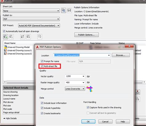 how to publish multipage dwg to pdf autodesk community