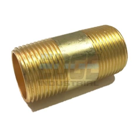 BRASS NIPPLE X LENGTH MALE NPT MNPT FUEL AIR WOG EBay