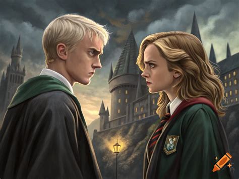Anime Draco Malfoy Y Hermione Granger